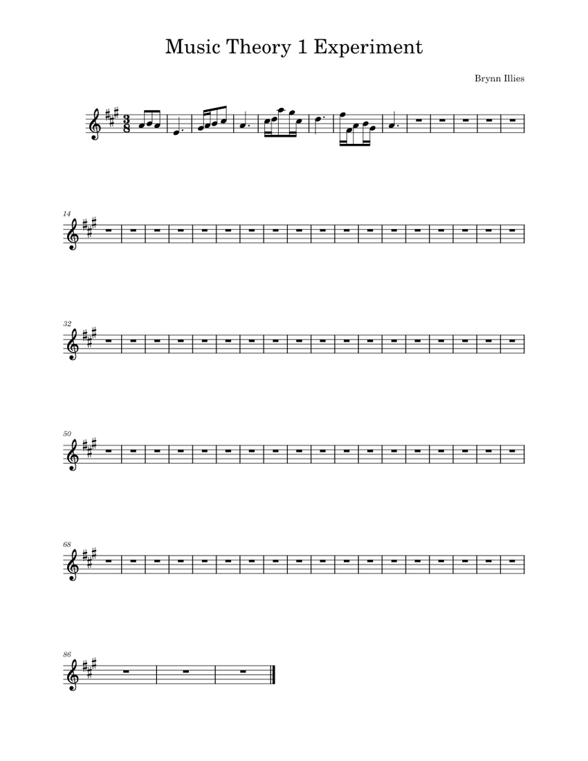 Music Theory 1 Experiment Sheet music for Piano (Solo) Easy | Musescore.com
