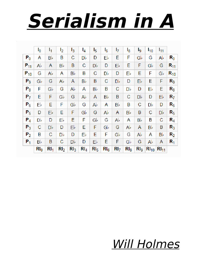 Serialism Sheet Music for Piano (Solo) easy | MuseScore.com
