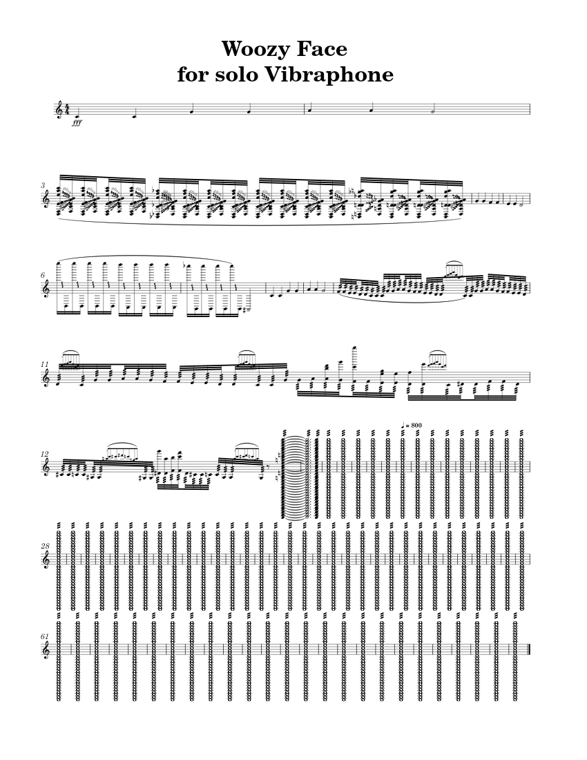 Woozy Face - for Vibraphone Sheet music for Vibraphone (Solo) | Musescore.com
