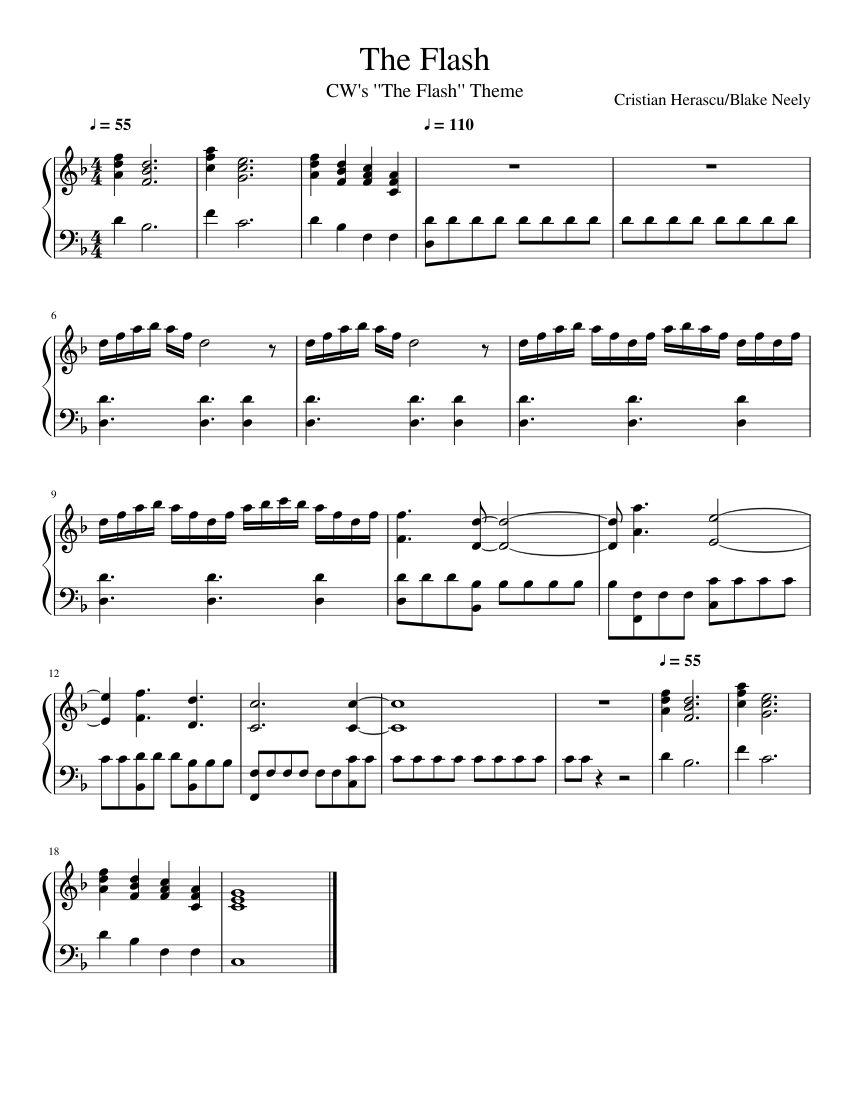 The Flash Sheet music for Piano (Solo) Easy | Musescore.com