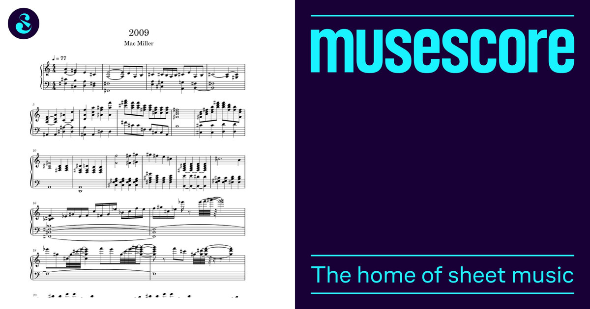 2009 - Mac Miller Sheet Music for Piano (Solo) | MuseScore.com