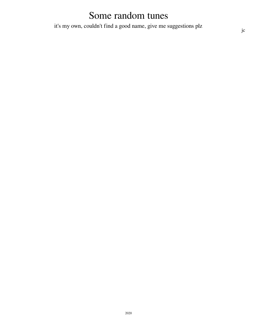 Some random tunes Sheet music for Piano, Flute, Clarinet in b-flat ...