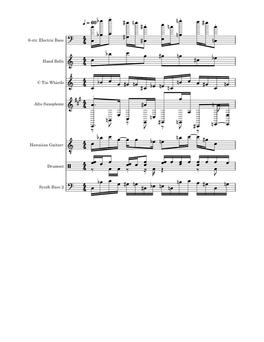 Apollonian Graph Music Sheet music for Saxophone alto, Contrabass ...