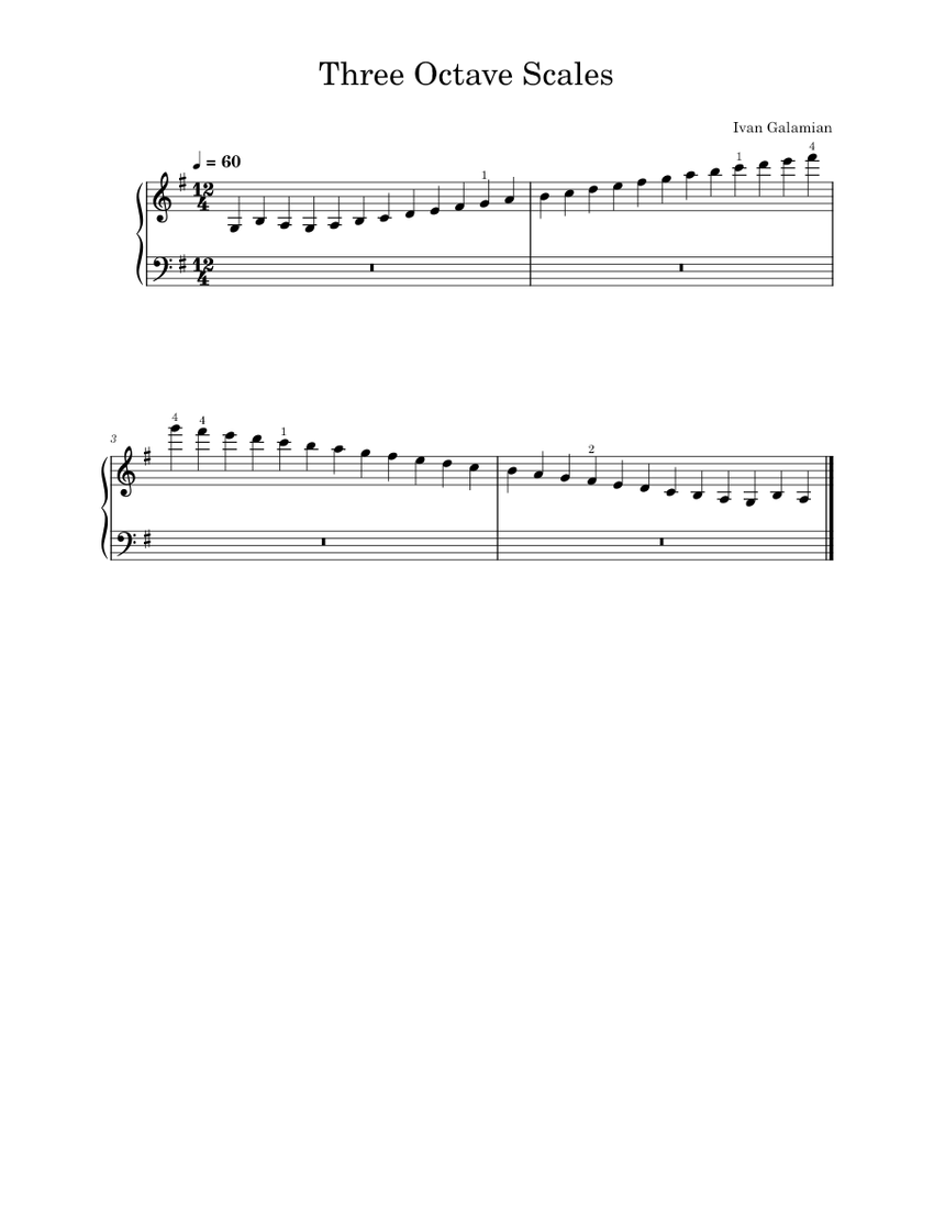 Contemporary violin Technique Part 1 – Ivan Galamian Three Octave Scales page 5 Sheet music for ...