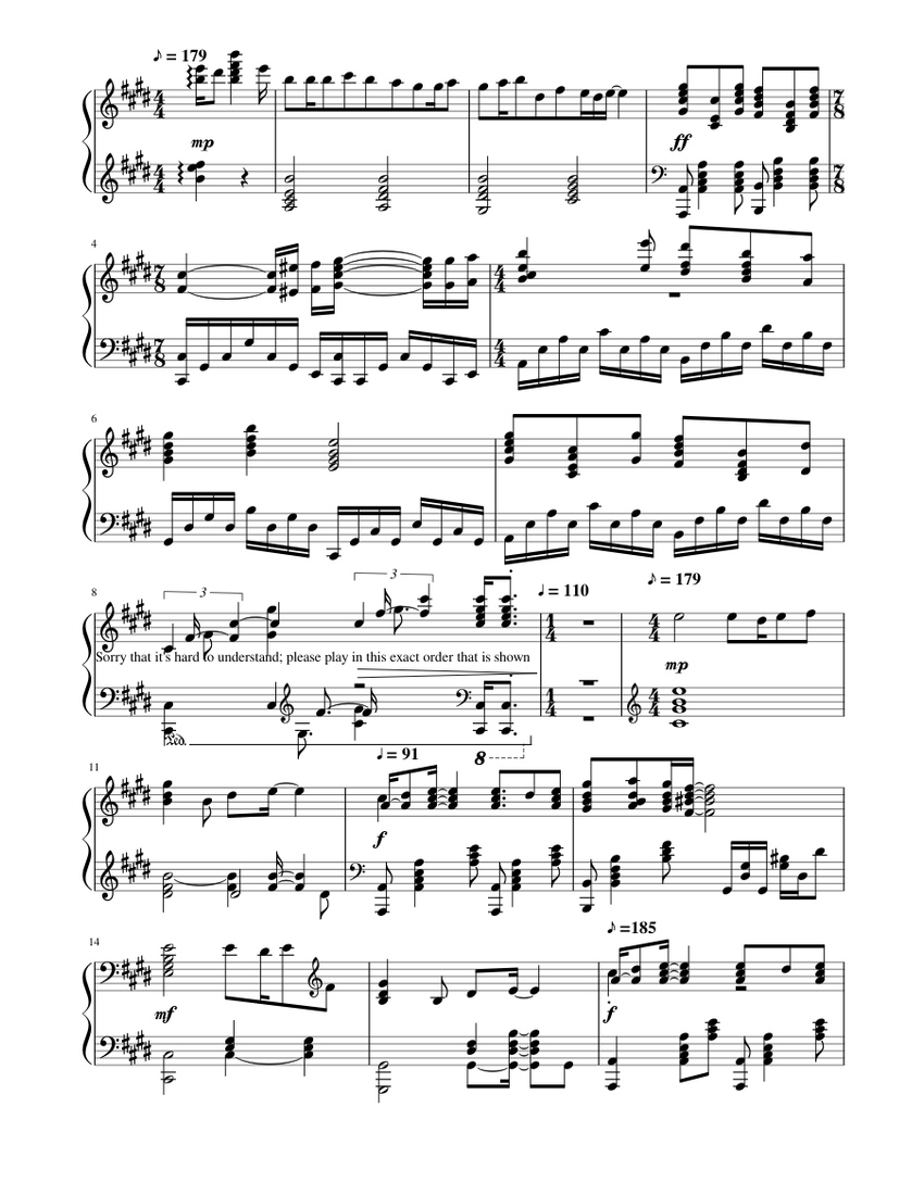 SAO Sword Art Online Innocence Opening 2 Sheet music for Piano (Solo ...