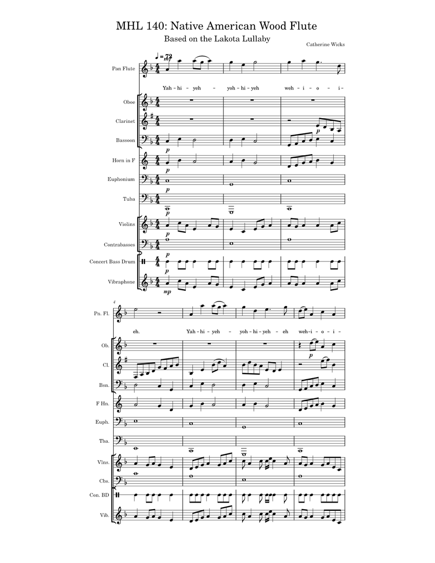 MHL 140 - "Lakota Lullaby" for Native American Wood Flute & WEAM ...