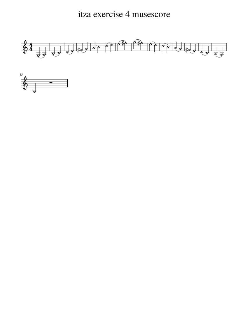 itza exercise 4 musescore - piano tutorial