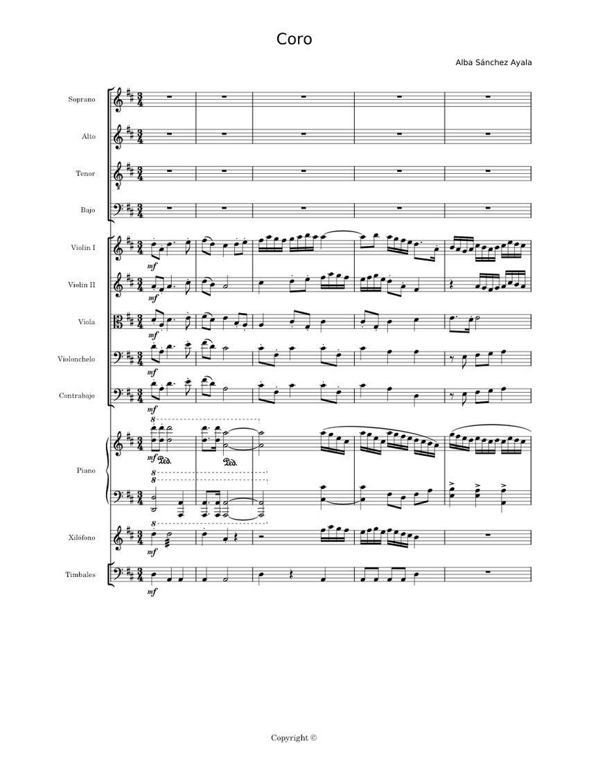 Coro Sheet music for Piano, Soprano, Alto, Tenor & more instruments ...