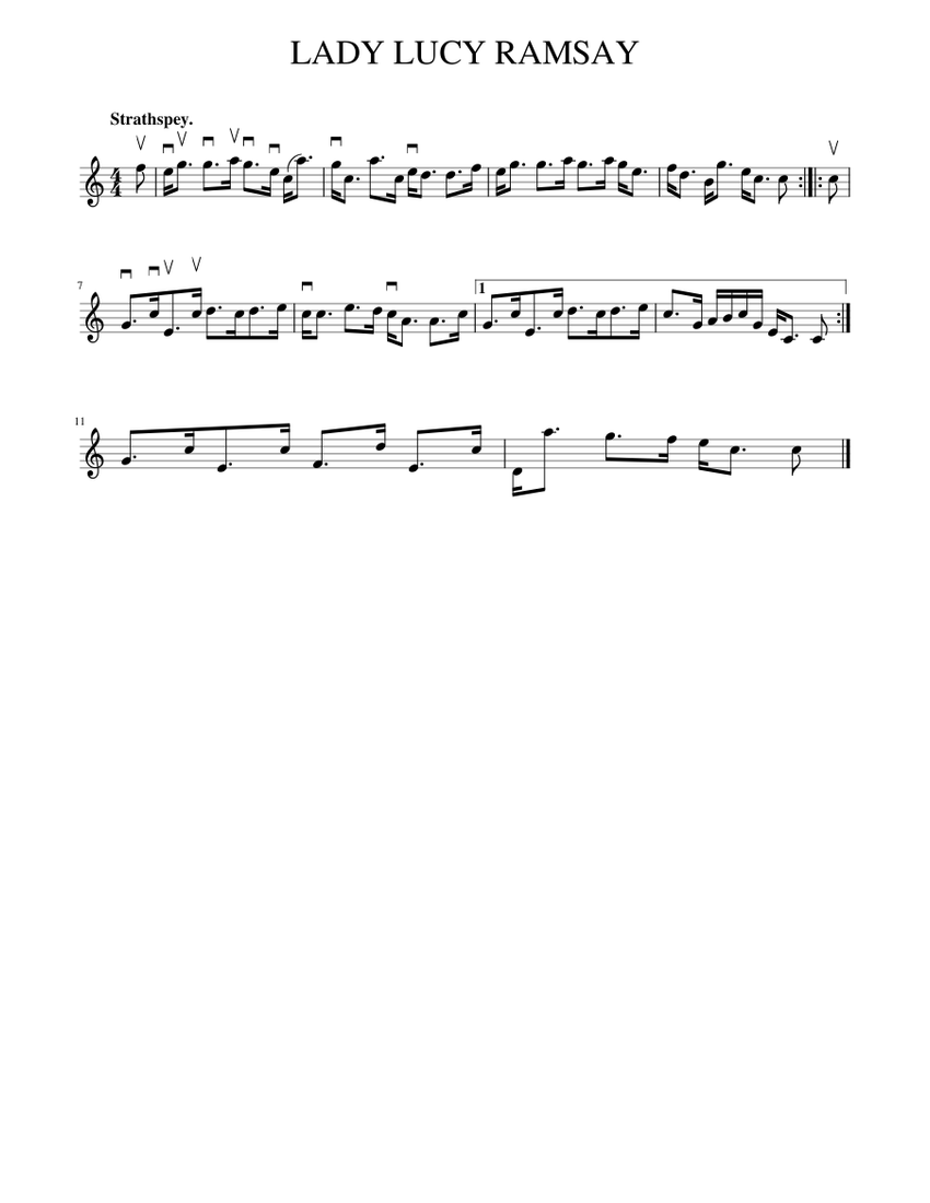 LADY LUCY RAMSAY Sheet music for Piano (Solo) | Musescore.com