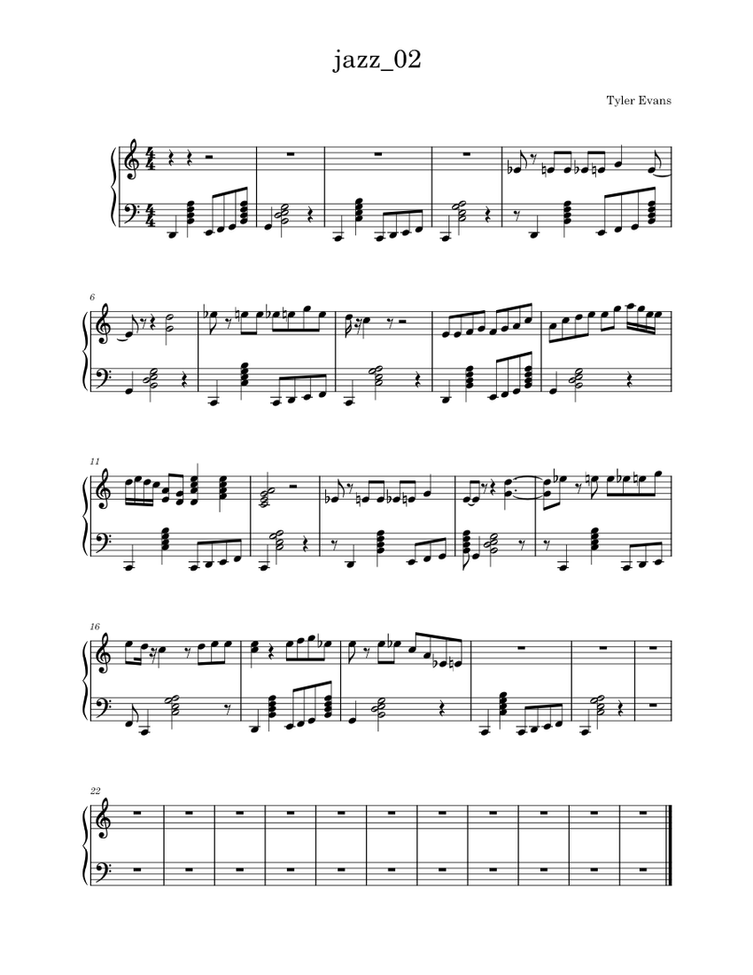 jazz 02 Sheet music for Piano (Solo) | Musescore.com