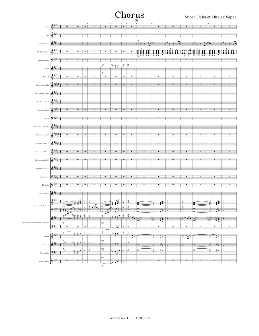 Chorus Sheet music for Piano, Tuba, Vocals, Flute & more instruments ...