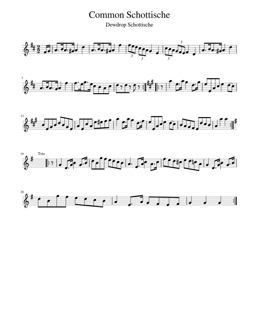 Common Schottische Sheet music for Piano (Solo) | Musescore.com