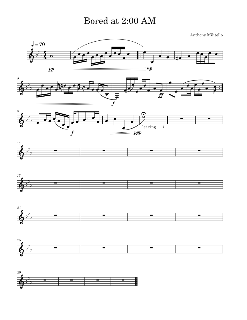 Horn Solo Sheet music for Piano (Solo) Easy | Musescore.com