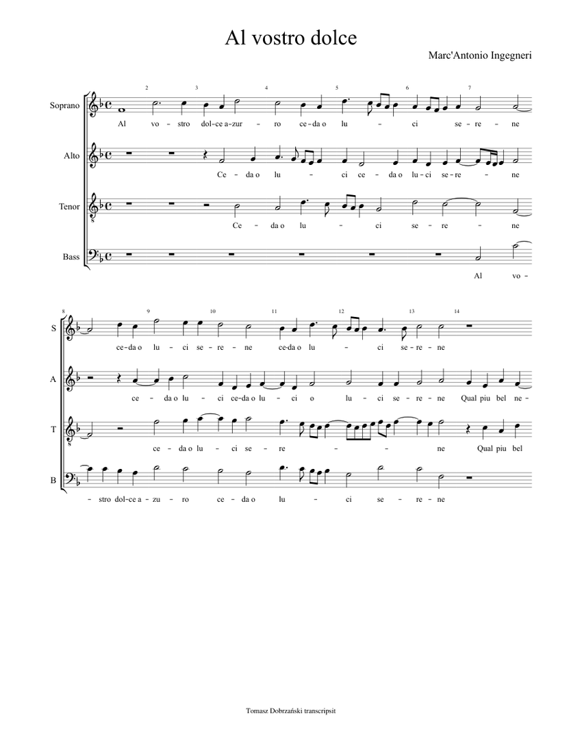 Al vostro dolce - piano tutorial