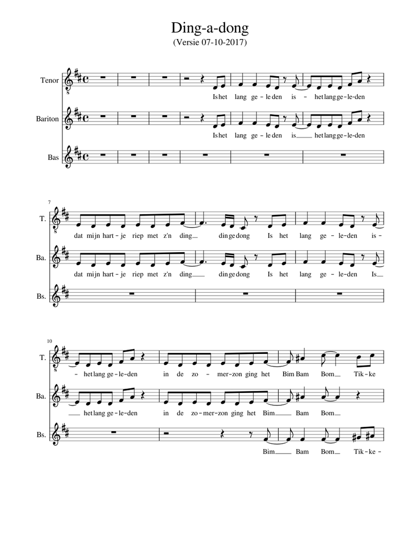 Ding a dong - piano tutorial