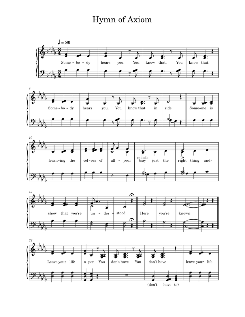 h o a Sheet music for Piano (Solo) Easy | Musescore.com