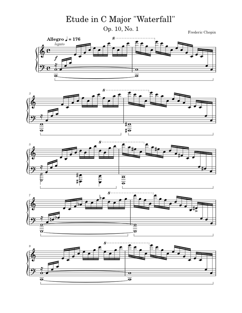 Études, Op.10 – Frédéric Chopin Etude in C Major Op. 10 No. 1 ...