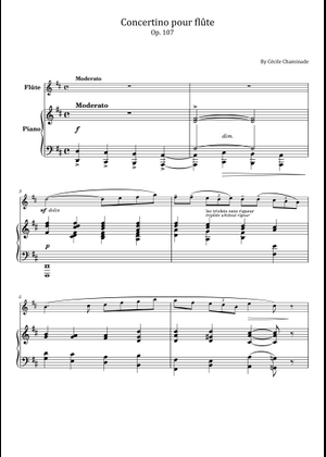 Concertino pour Flûte, Op.107 – Cécile Chaminade --- Flute Solo Sheet ...