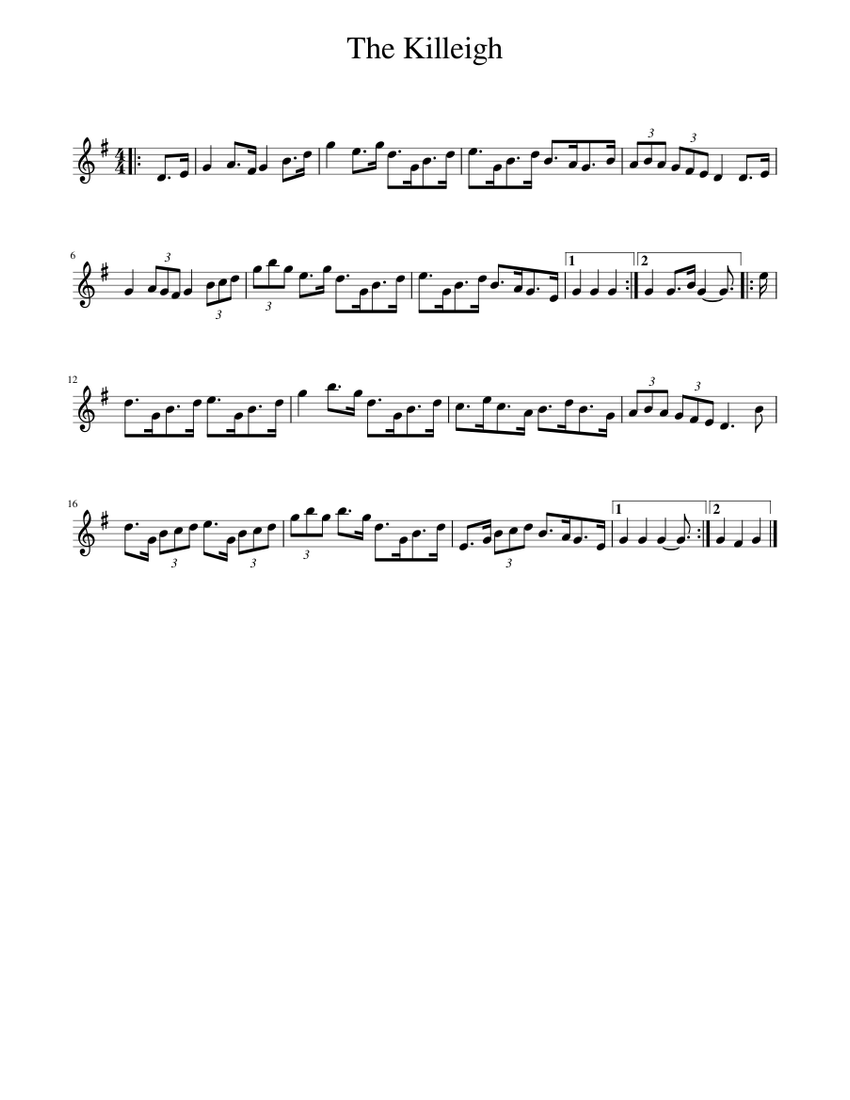The Killeigh Sheet music for Piano (Solo) Easy | Musescore.com