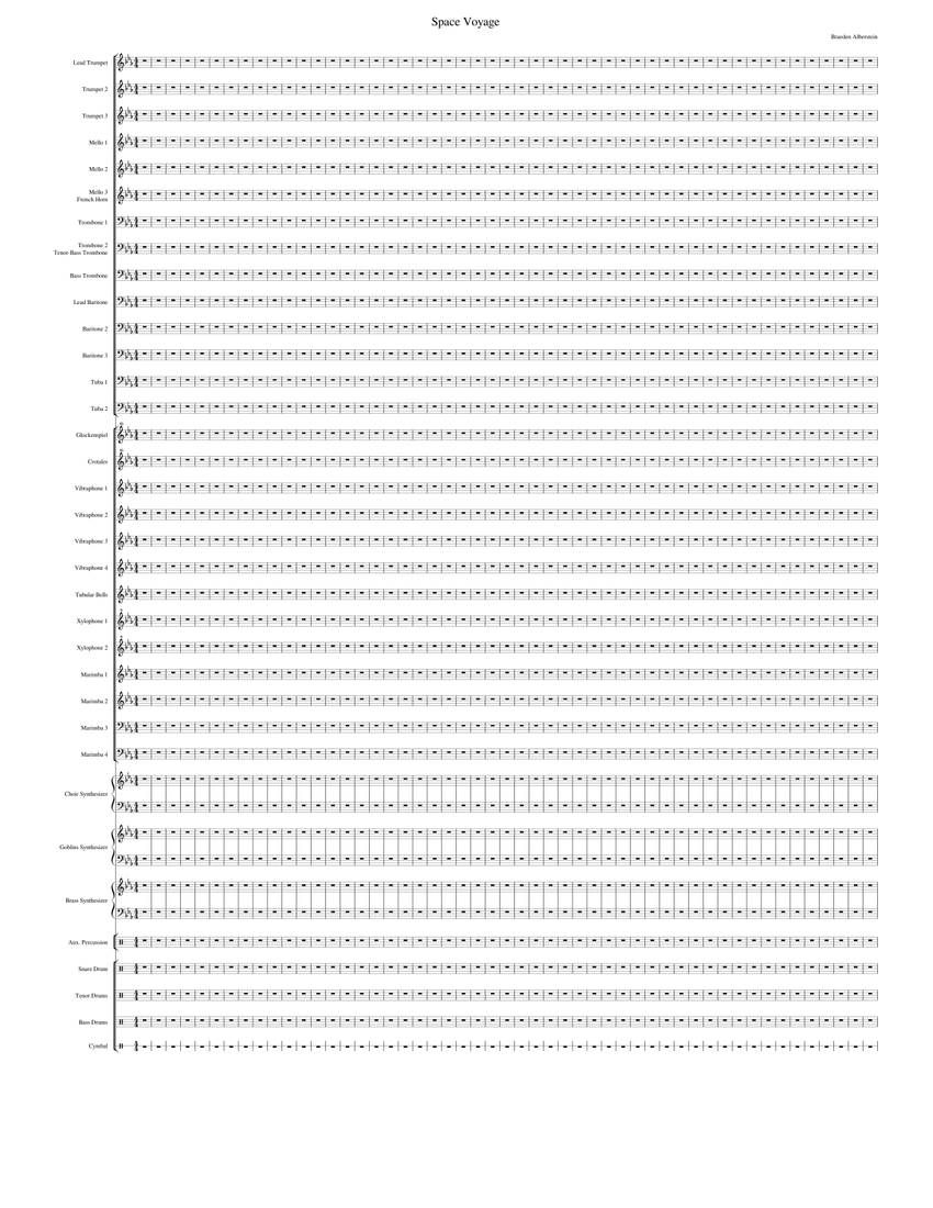 DCI Score Sheet music for Trombone, Tuba, Trumpet in b-flat, French ...