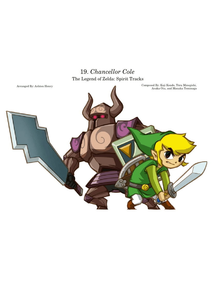 19. Chancellor Cole - The Legend of Zelda: Spirit Tracks Sheet music ...
