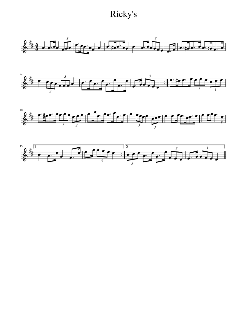 Ricky's Sheet music for Piano (Solo) Easy | Musescore.com