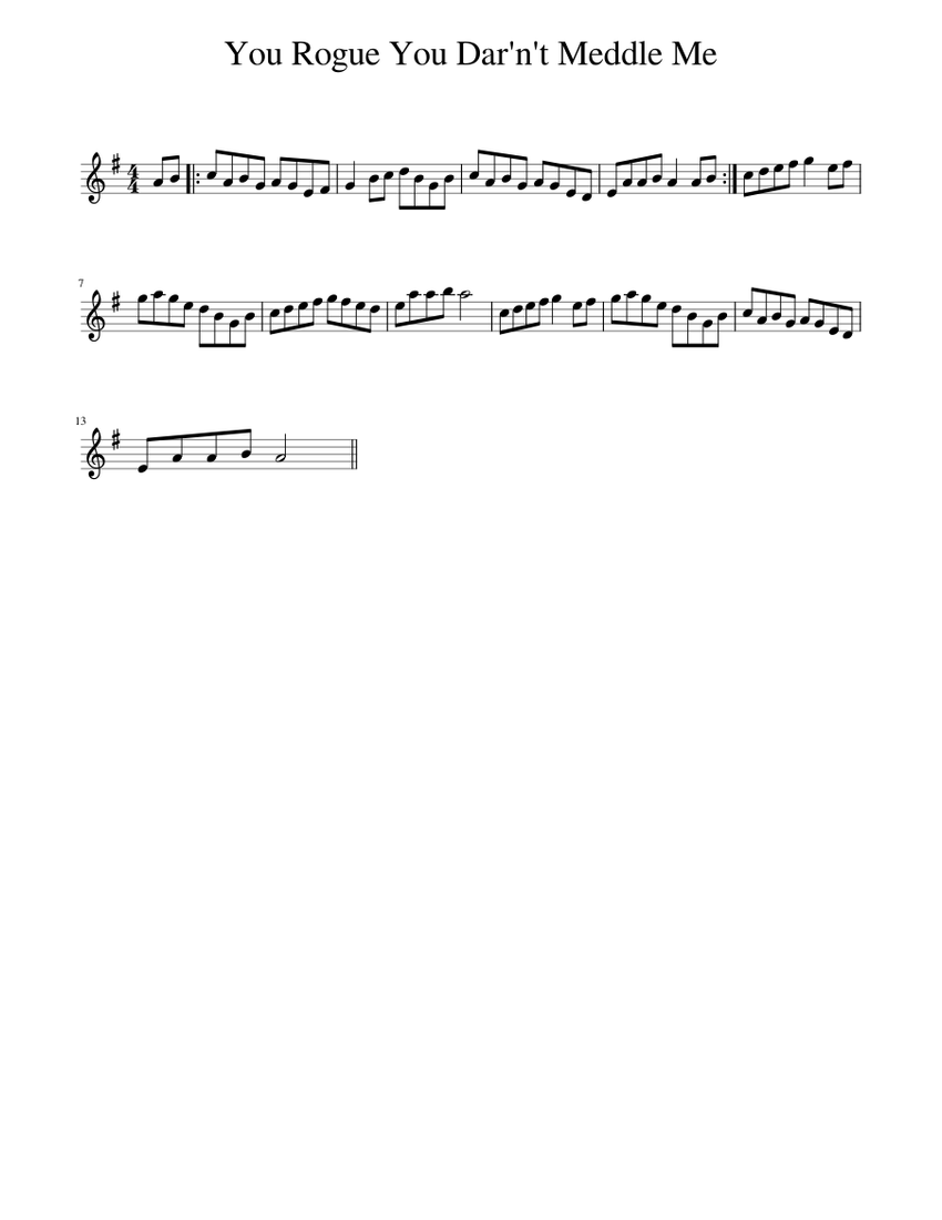 You Rogue You Dar'n't Meddle Me Sheet music for Piano (Solo ...