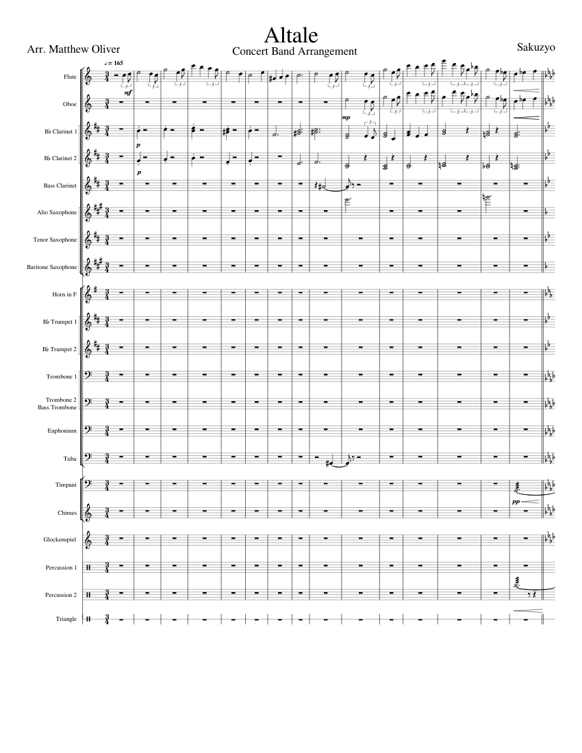 Altale (Concert Band Arrangement) Sheet music for Trombone, Euphonium ...