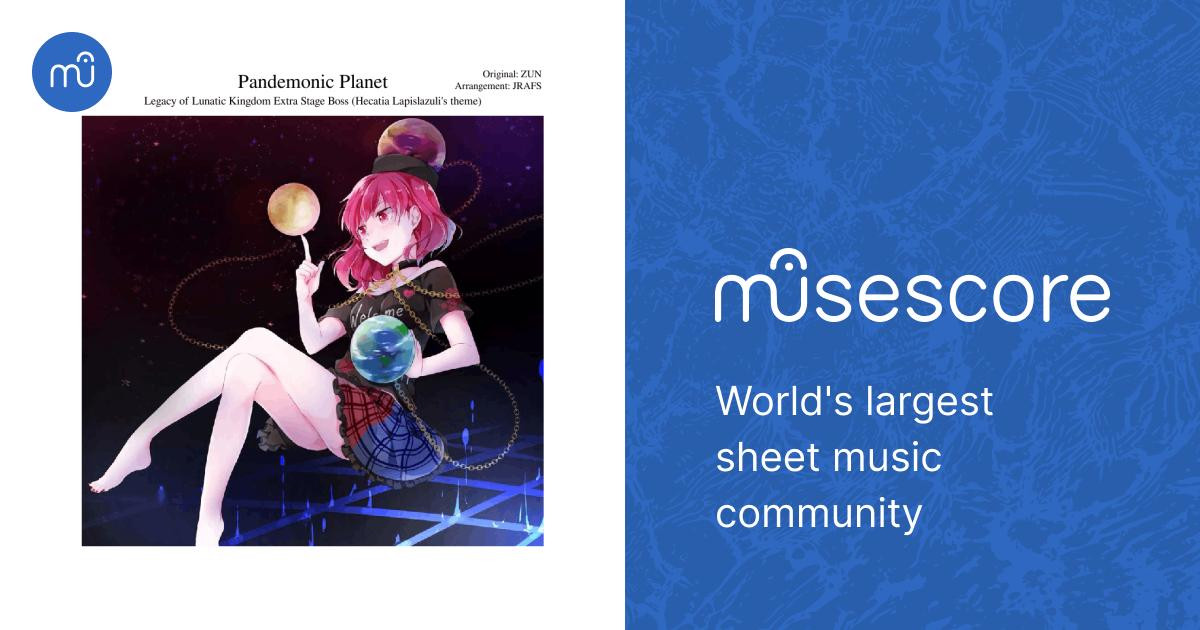 Touhou LOLK Extra Boss Stage: Pandemonic Planet Sheet Music for ...