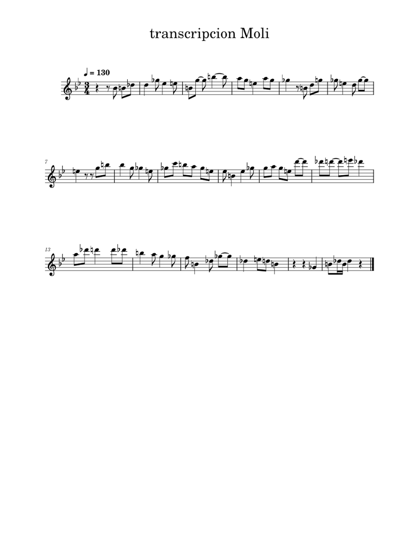 transcripcion_Moli Sheet music for Flute (Solo) | Musescore.com