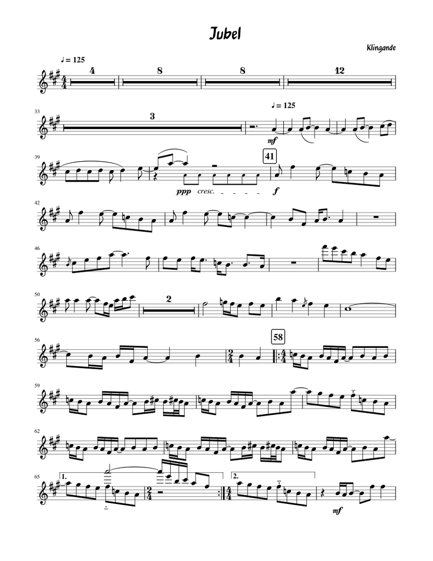 Jubel - Klingande Sheet music for Saxophone alto (Solo) | Musescore.com