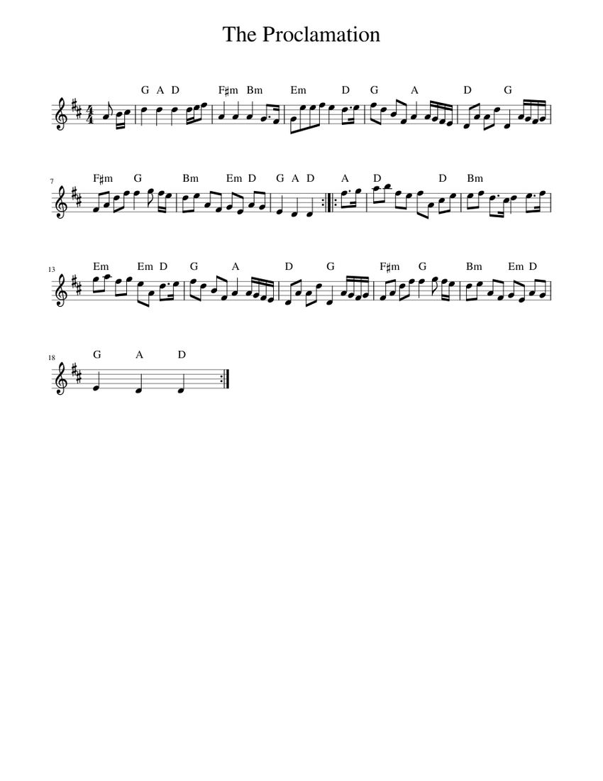 The Proclamation Sheet music for Piano (Solo) Easy | Musescore.com