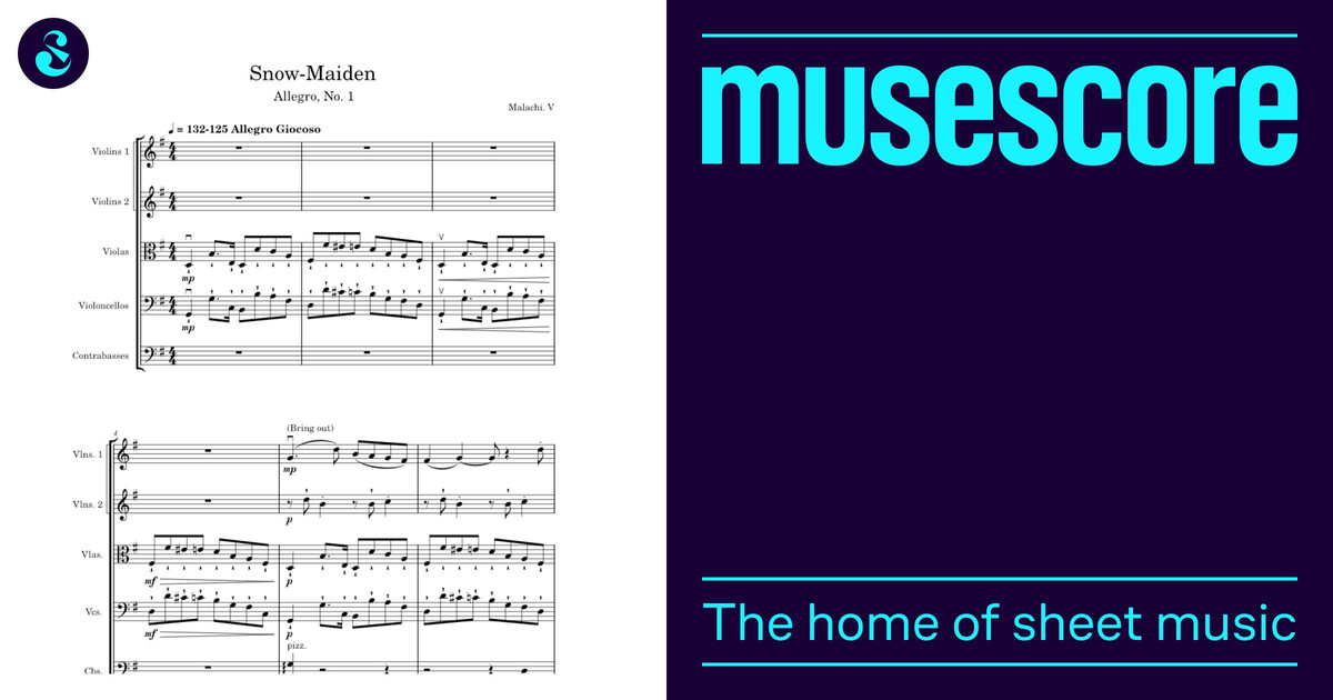 Snow-Maiden Mvt. 1 Sheet music for Strings group (Mixed Quintet ...