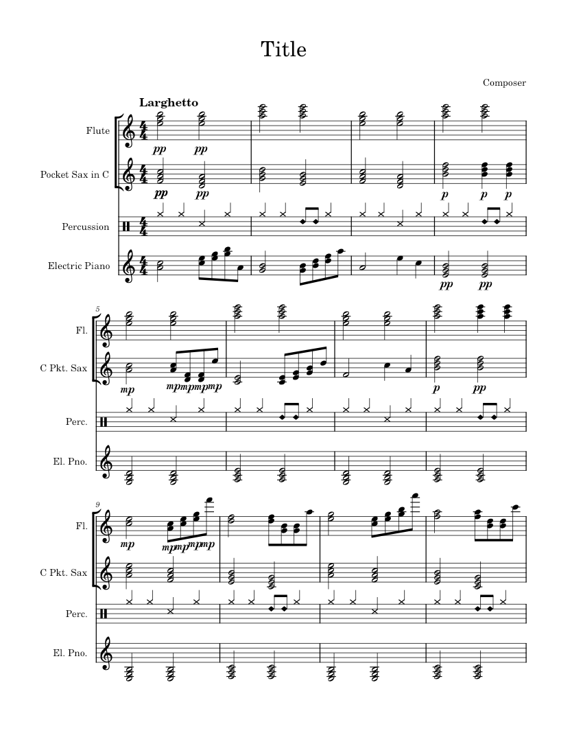 New- Kayla Bryant Sheet music for Piano, Flute, Drum group, Woodwinds ...