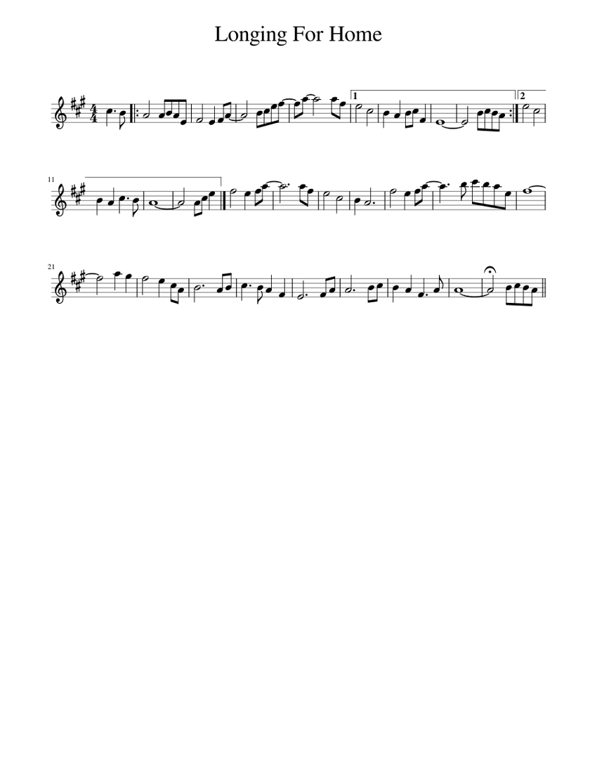 Longing For Home Sheet Music For Piano Solo Musescore longing-for-home-sheet-music-for-piano-solo-musescore