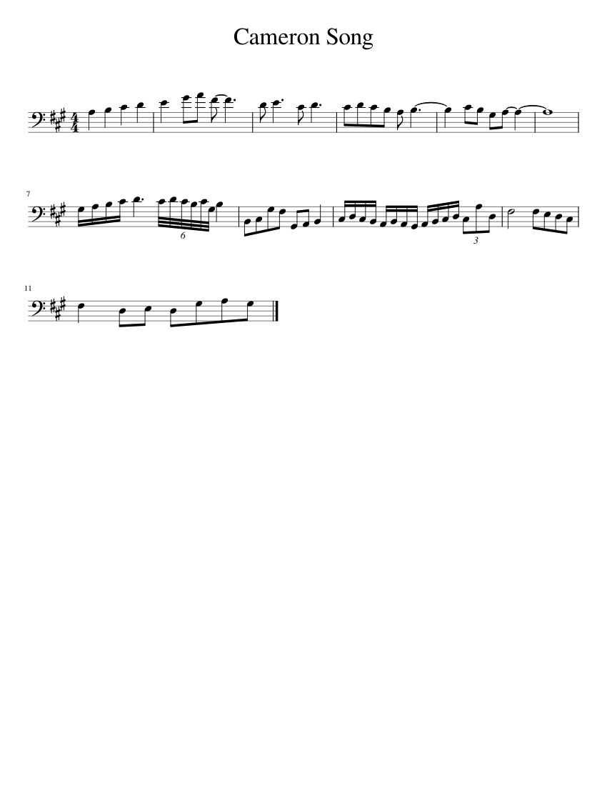 Cameron Song Sheet music for Trombone (Solo) | Musescore.com