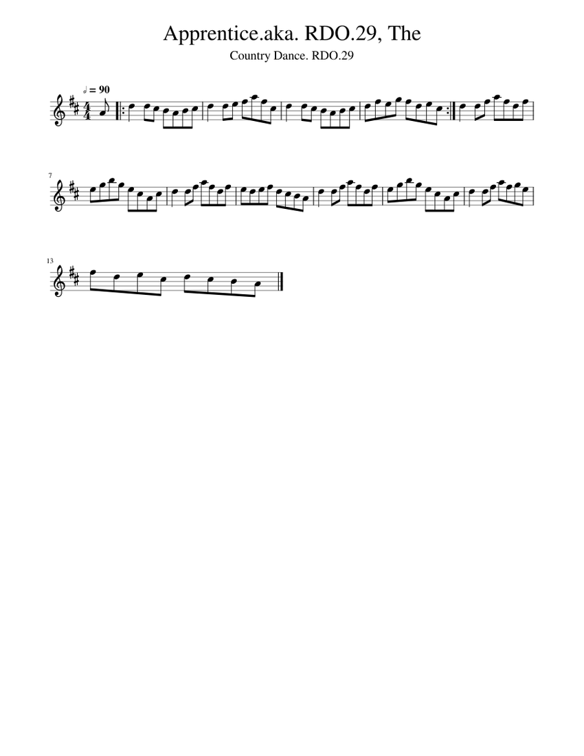 The Apprentice.aka. RDO.29 Sheet music for Piano (Solo) Easy ...