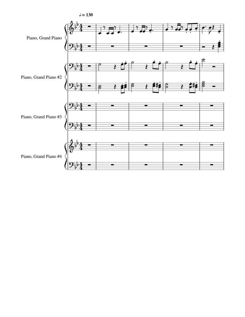 My First Composition Sheet music for Piano (Mixed Quartet) | Musescore.com