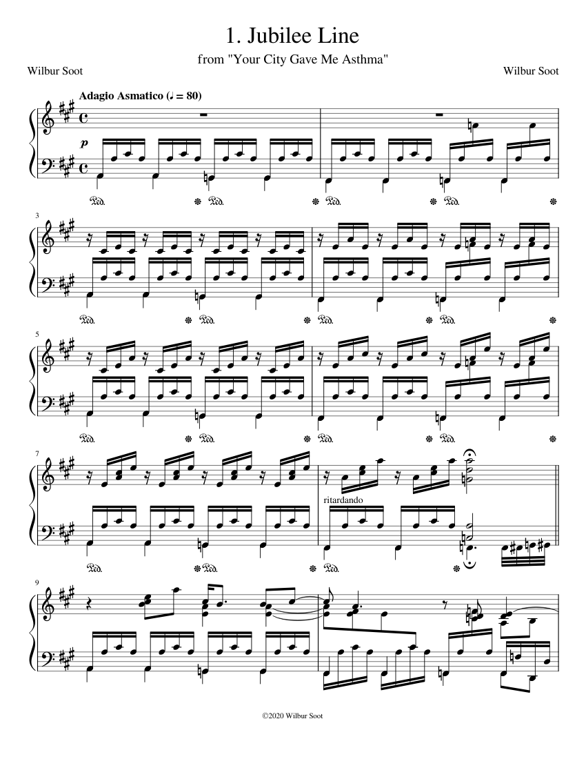 1. Jubilee Line Sheet Music for Piano (Solo) | MuseScore.com