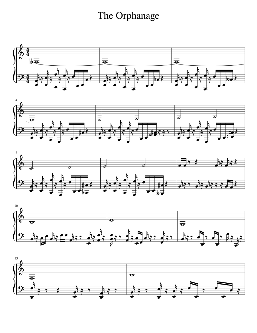 The Orphanage Sheet music for Piano (Piano Duo) Easy | Musescore.com