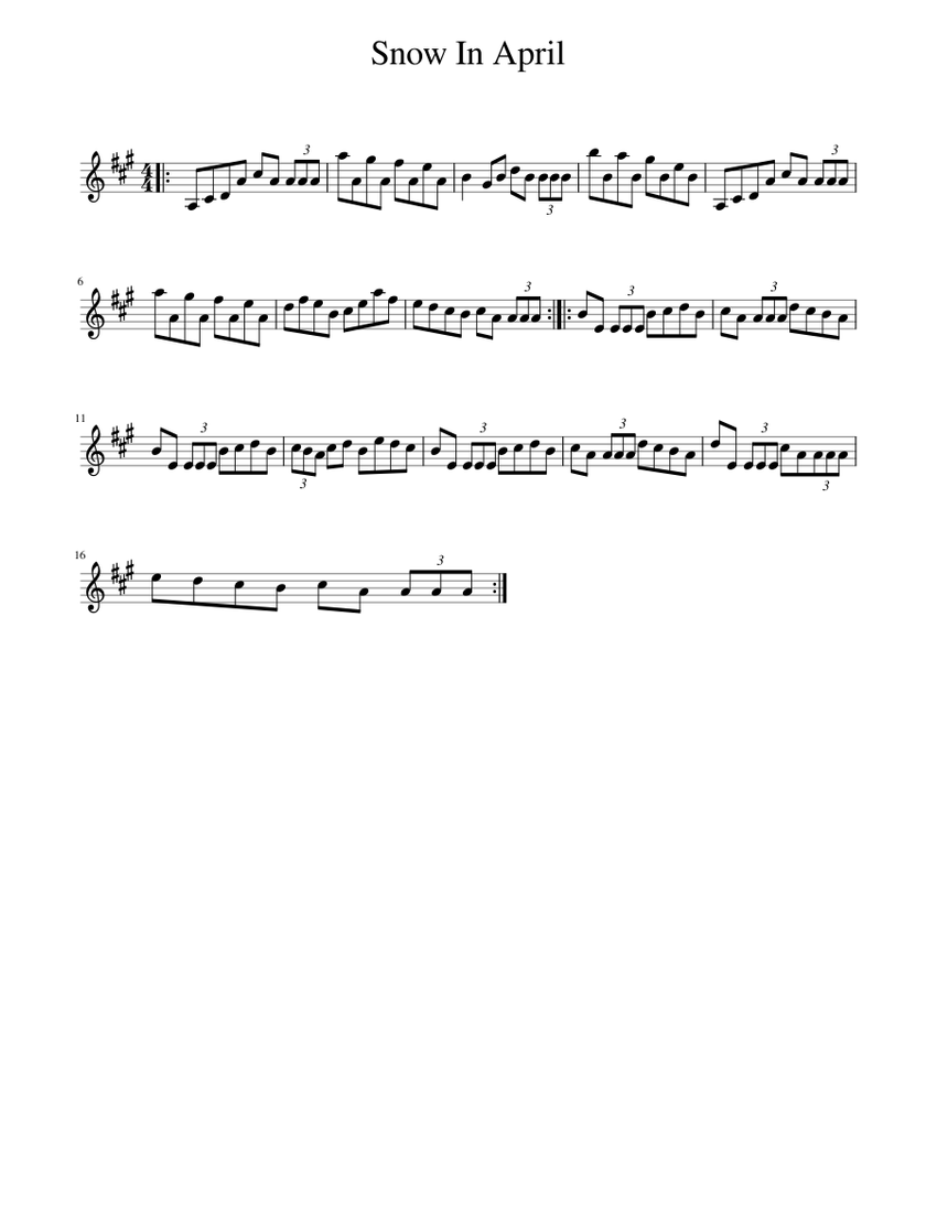 Snow In April Sheet music for Piano (Solo) Easy | Musescore.com