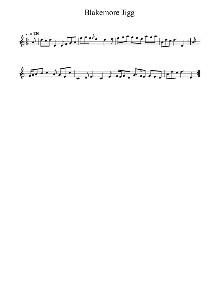 Blakemore Jigg Sheet music for Piano (Solo) | Musescore.com