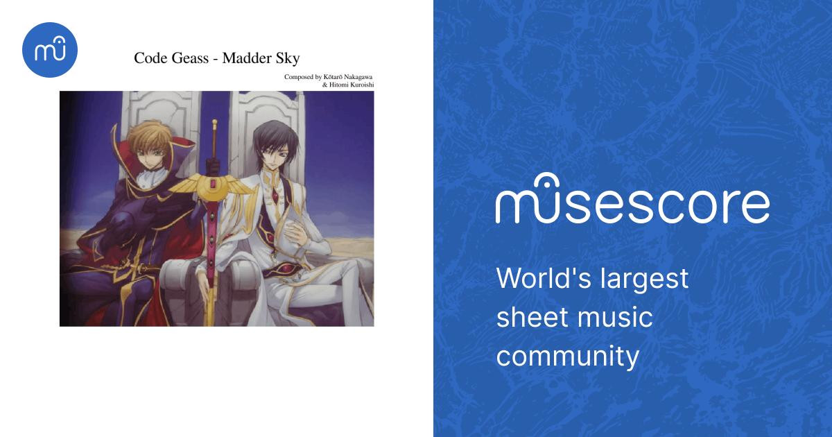 Code Geass - Madder Sky Sheet Music for Trombone, Alto, Tenor, Tuba ...