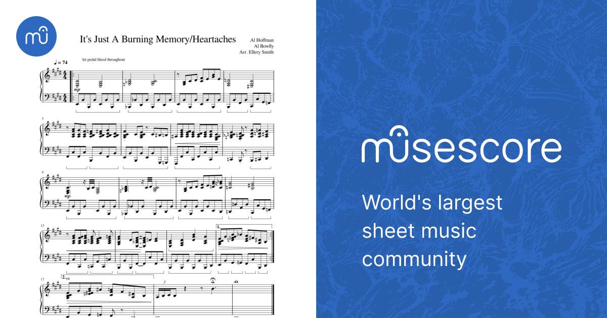 It's Just A Burning Memory - Solo Piano Arrangement Sheet Music for ...
