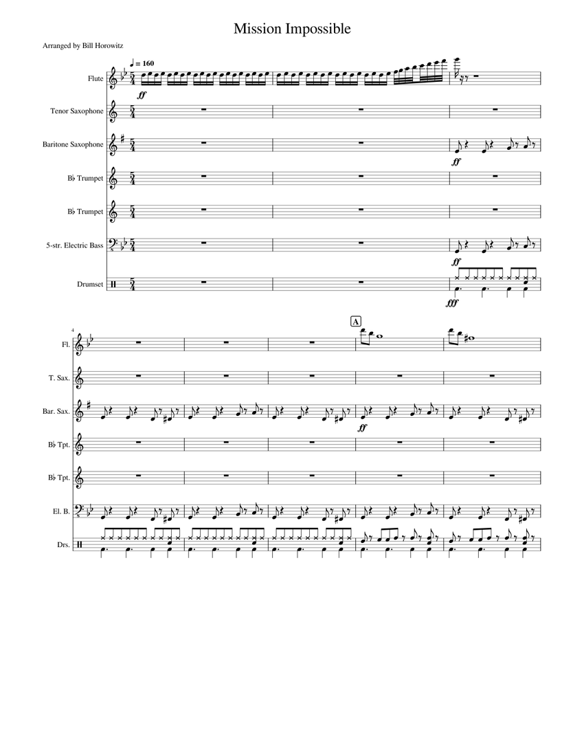Mission Impossible Theme – Lalo Schifrin Mission for BTJU Sheet Music ...