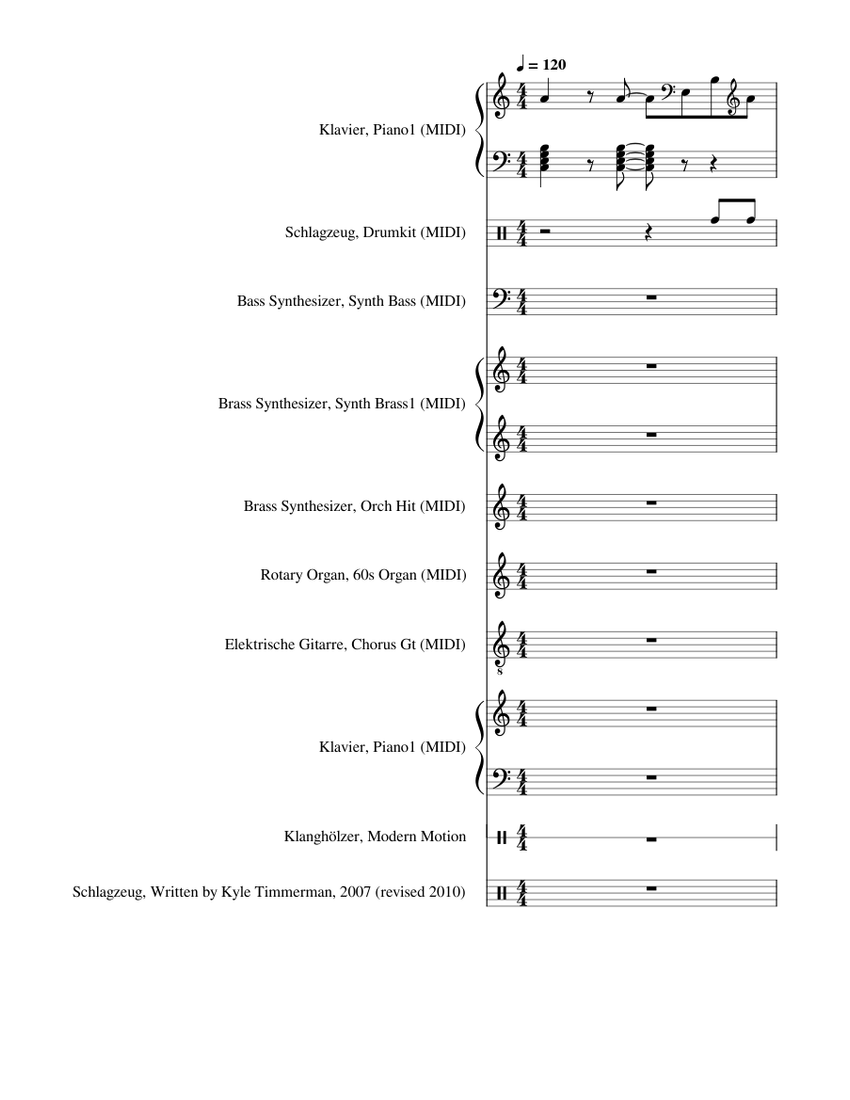 Modern Motion – openTTD Modern Motion - openTTD Sheet Music for Piano, Organ, Guitar, Bass ...