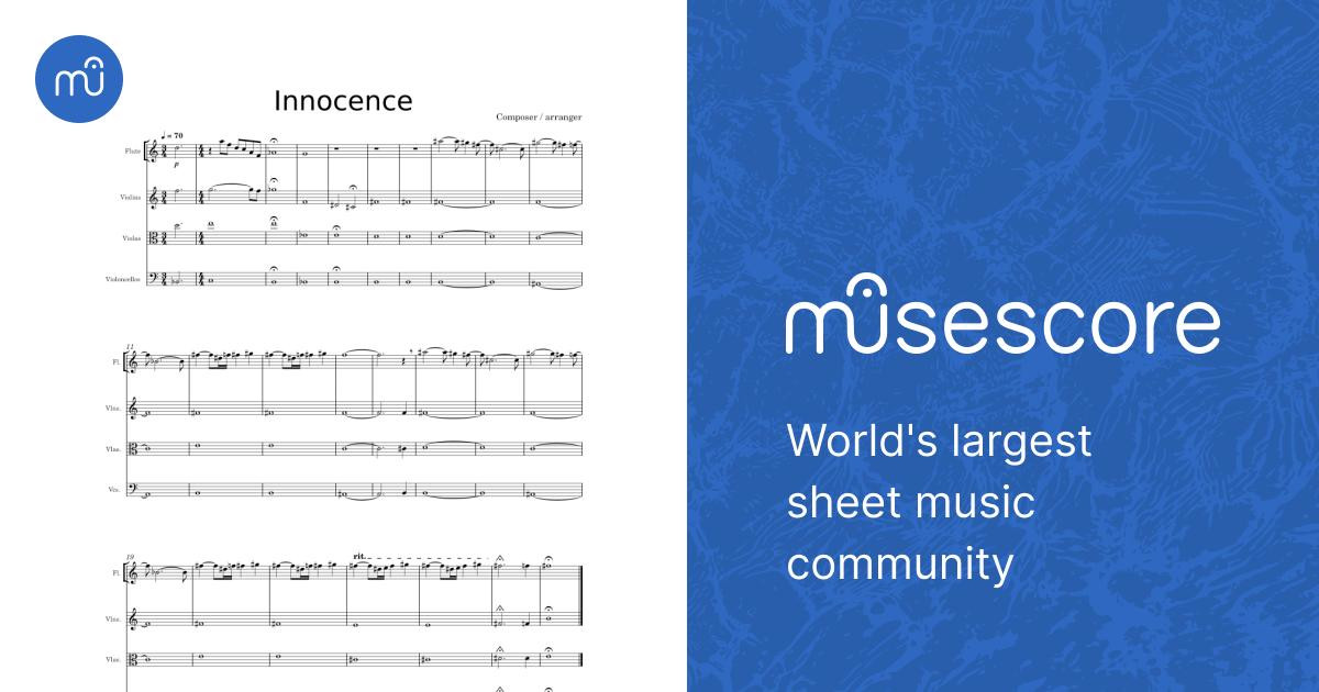 Innocence Sheet Music for Flute, Strings group (Mixed Quartet ...