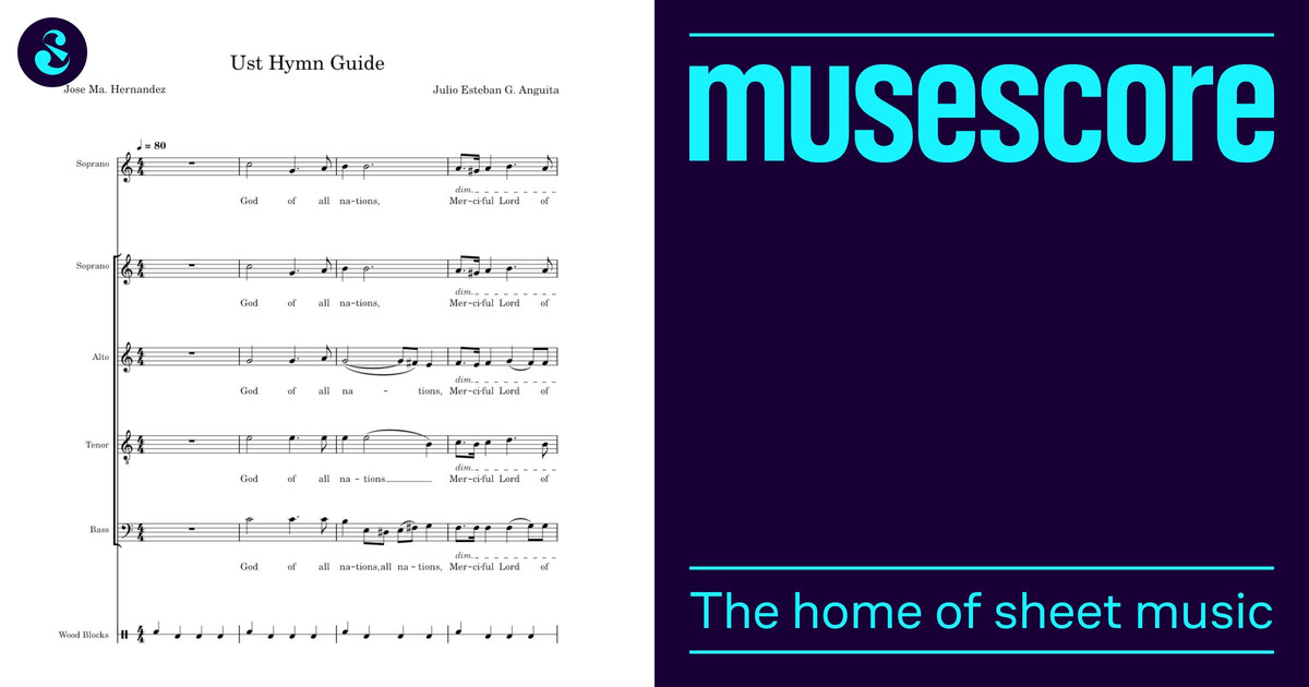 UST Hymn Guide Sheet music for Bass guitar, Drum group, Synthesizer ...