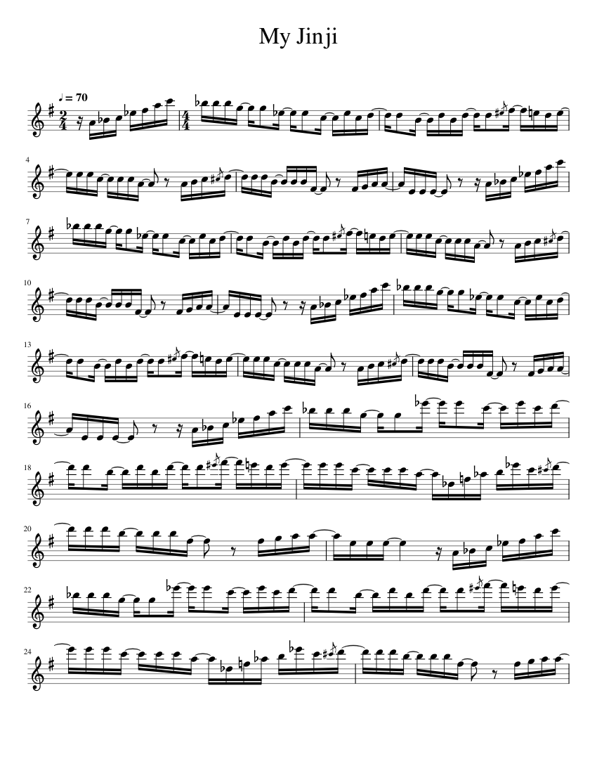 my jinji final Sheet Music for Piano (Solo) | MuseScore.com