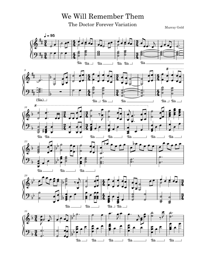 We Will Remember Them Sheet Music for Piano (Solo) Easy | MuseScore.com